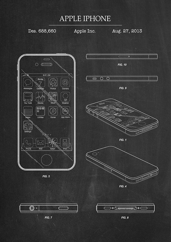 APPLE iPHONE - Patent Poster – Classic Posters